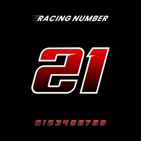 Racing Number 21 Design Vector Template Eps 26125791 Vector Art At Vecteezy
