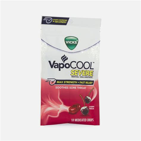 Fsa Eligible Vicks Vapocool Drops Severe Cherry 18 Ct Fsa Store