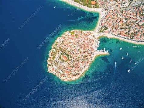 Aerial View Of Primosten Croatia Stock Image F0416243 Science