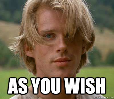 As You Wish Misc Quickmeme