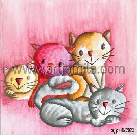 Playful Kittens Series Art Jamila