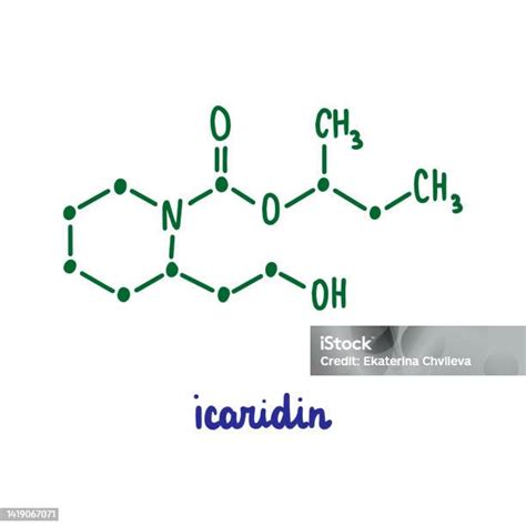 이카리딘 손으로 그린 벡터 수식 화학 구조 레터링 블루 그린 건강관리와 의술에 대한 스톡 벡터 아트 및 기타 이미지 건강관리와 의술 건축물 곤충 Istock