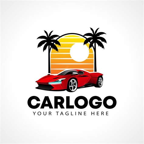 자동차 로고 디자인 스포츠카 로고 벡터 프리미엄 벡터