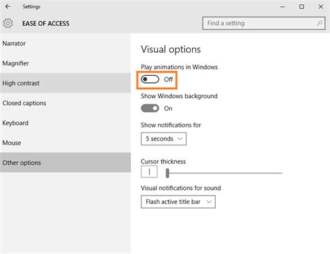 How To Disable Animation In Windows