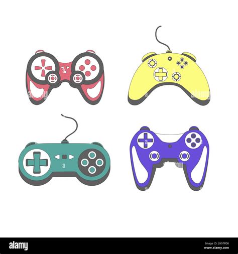 Gamepad In Retro Style Game Controller Vector Illustration Isolated On