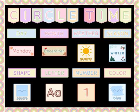 Circle Time Board Preschool Learning Wall Homeschool Focus Wall