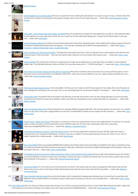 Advanced View Arduino Projects List Use Arduino For Projects 2 Pdf Technology And Computing