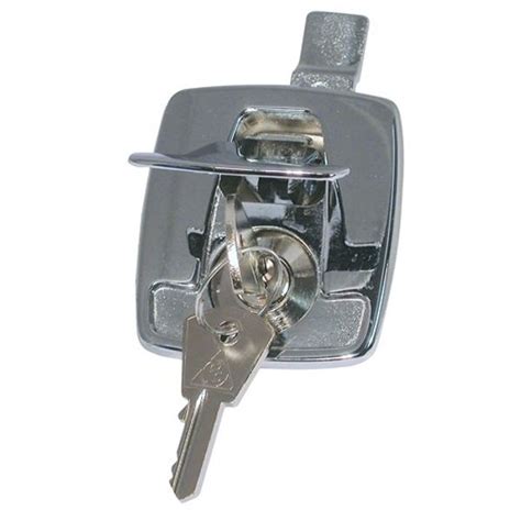 Locking Hatch Latch In Chrome 60mm X 53mm X 35mm