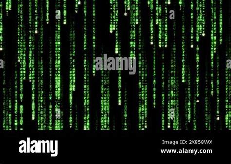 Falling Green Code In The Matrix Style Animation Digital Background Stock Video Footage Alamy