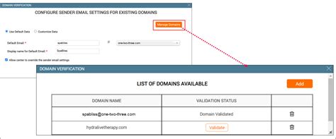 Manage Domains