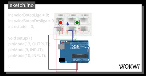 Led E Botao Liga E Botao Desliga Wokwi Esp32 Stm32 Arduino Simulator