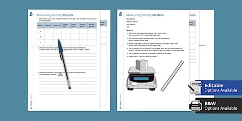 Measuring Density Investigation Ks3 Physics Beyond