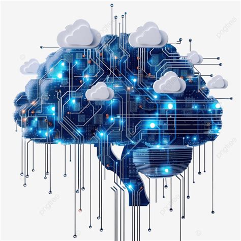 Artificial Intelligence Cloud Computing Concept Artificial Intelligence 3d Rendering Science