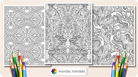 20 Pattern Coloring Pages Free Pdf Printables