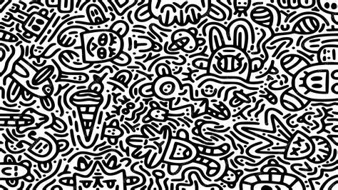 Premium Vector Cute Hand Drawn Doodle Art With Black Lines Filling The Paper Creative Abstract