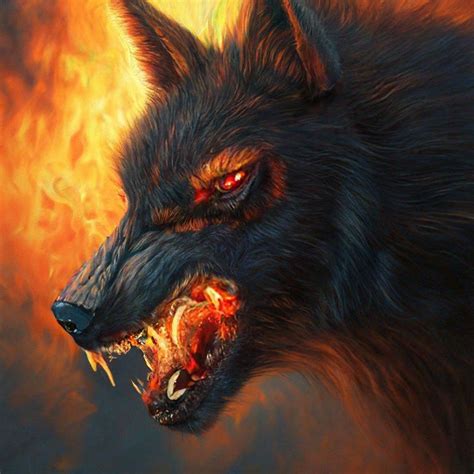 Demon Wolf Wallpapers 4k Hd Demon Wolf Backgrounds On Wallpaperbat