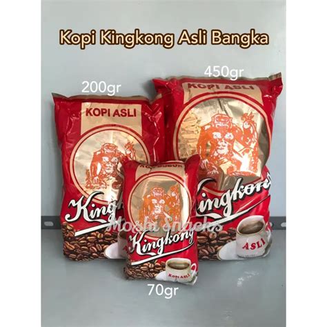 Kopi Bangka Kingkong Asli 450gr Kopi Bubuk Bangka Kingkong Merah Kopi Murni Bangka Moshi