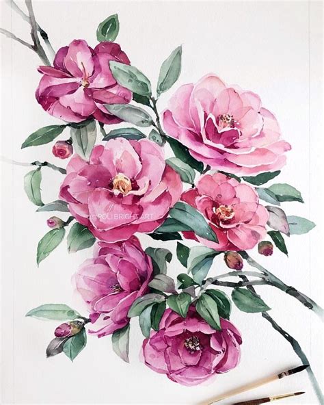 Camellia The Original Work Is Available Flower Art Flower