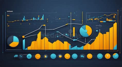 Flat Design Vector Of Abstract Business Analytics Data Dashboard Stock Illustration