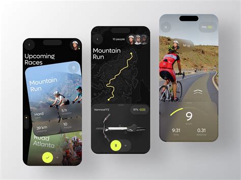BikeRoute App Bicycle SaaS Dashboard Fitness Apps Design Mobile App Design Best App Design
