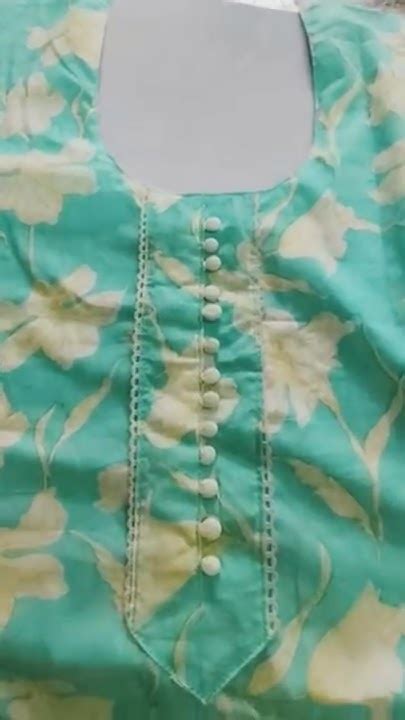 Ladies Kurti Gol Nack Patti Piping Potli Button Lass Design Fashion