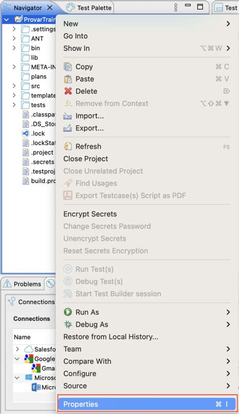 exporting test projects provar documentation