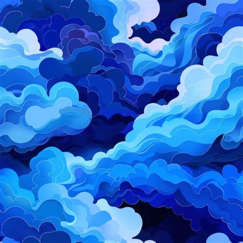 Pattern Light Blue Of Cloud Premium Ai Generated Image