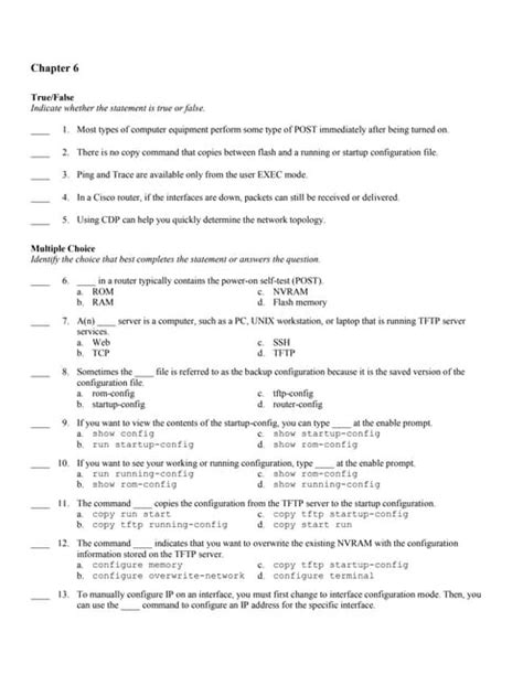 Ccna Router Startup And Configuration Questions Pdf