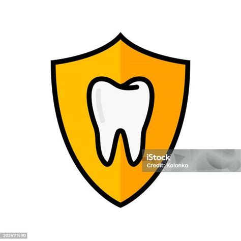치아 방패 로고 아이콘입니다 치과 보험 평면 픽토그램 벡터 아이콘 3차원 형태에 대한 스톡 벡터 아트 및 기타 이미지 3차원 형태 가벼운 러시아 Istock