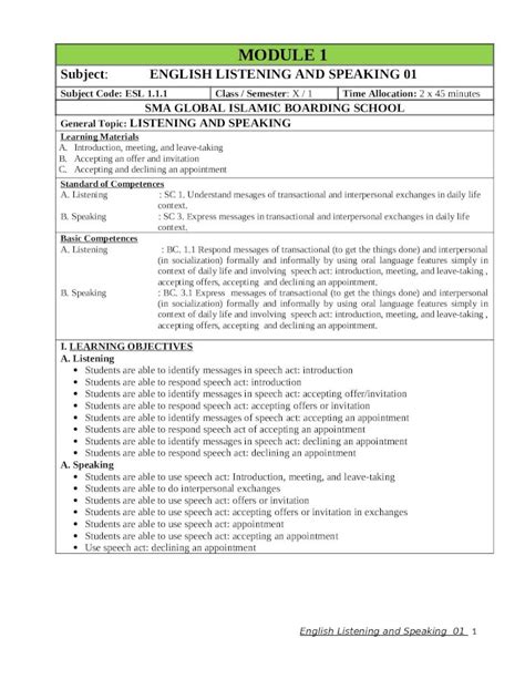 doc handbook for english lesson els 01 dokumen tips