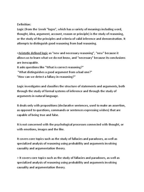 Definition Pdf Logic Reason