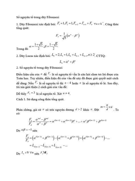 số nguyên tố trong dãy fibonacci pdf