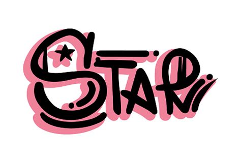 거리 예술 글자 고립 된 문구 또는 슬로건 별과 선이있는 별표 벡터 도시 낙서 문화 스프레이 비문 와 시원한 십대 벽 낙서 현대적인 다채로운 타이포그래피 거리에 대한 스톡
