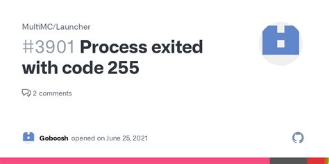 Process Exited With Code 255 · Issue 3901 · Multimclauncher · Github