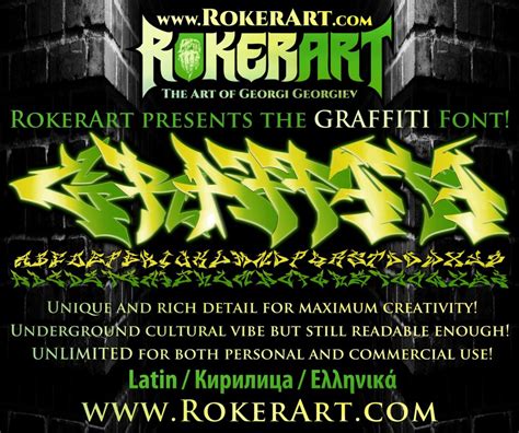 The Graffiti Font Rokerart Graphic Art And Fonts