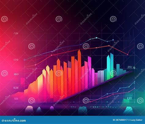 Data Visualization Charts Diagrams Vibrantly Illustration With