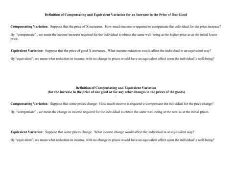 handout on compensating and equivalent variation
