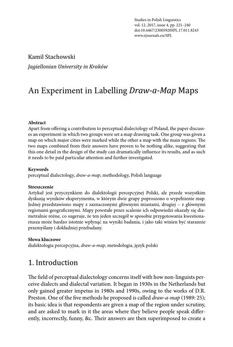 PDF An Experiment In Labelling Draw A Map Maps
