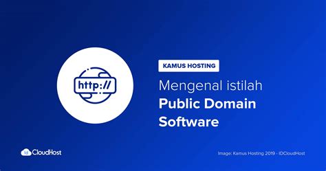 Public Domain Software Kamus Hosting Idcloudhost