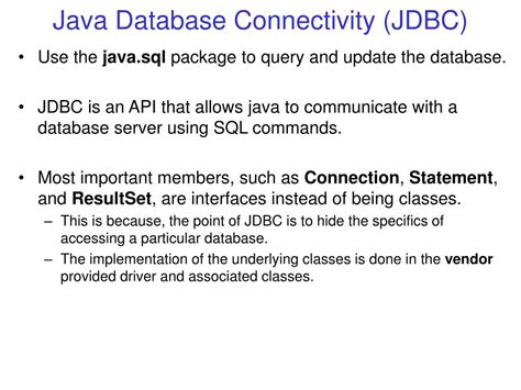 Ppt Jdbc Powerpoint Presentation Free Download Id5156102