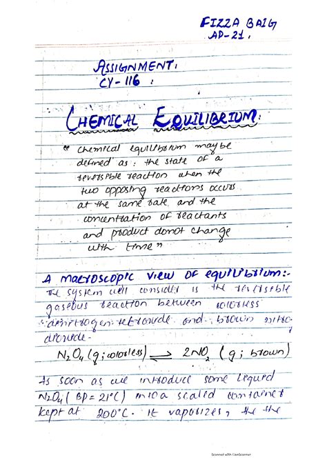 SOLUTION Chemistry Assignment Studypool