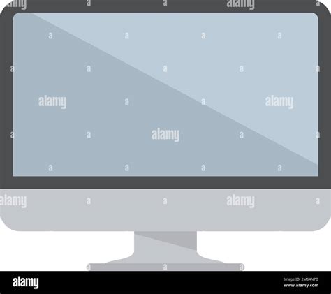 Responsive Monitor Icon Flat Vector Computer Screen Display Template Isolated Stock Vector