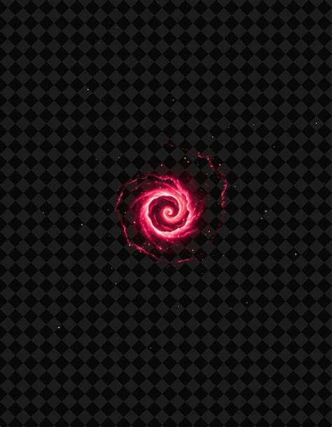 Spirograph Nebula With Spiral Structure Glowing With Red And Pink Light