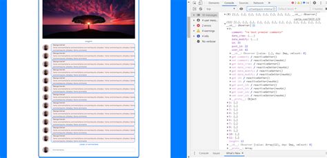javascript vuejs loop comments for post social network with comment