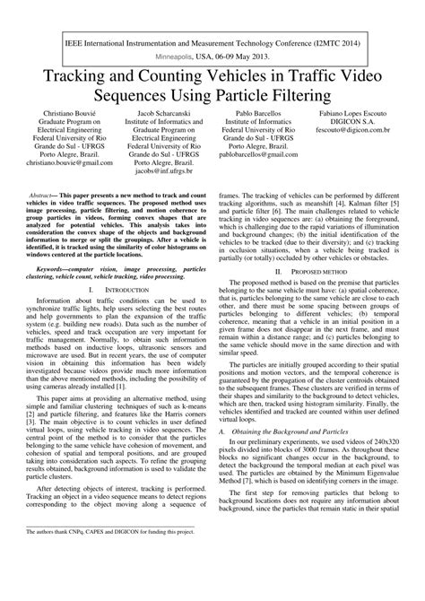 Pdf Tracking And Counting Vehicles In Traffic Video Sequences Using