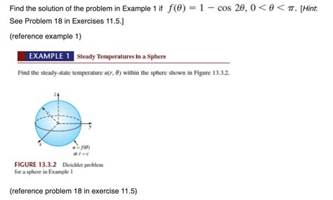 Solved Find The Solution Of The Problem In Example If F Chegg Com