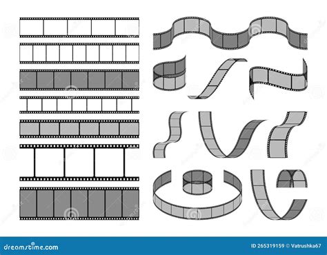 Curved Film Stripes Retro Camera Rolls Analog 35mm Middle Format Photo Cinema Blank Tape