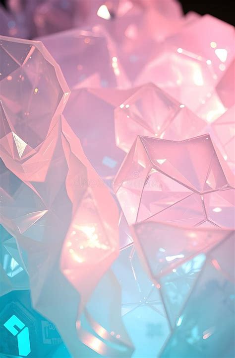 Glowing Crystal Sheet Sparkles With Pastel Hued Ethereal Magic Stock Illustration