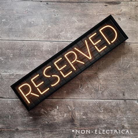 Vintage Reserved Sign