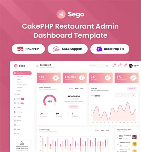 Sego Cakephp Restaurant Admin Dashboard Template Graphicfort